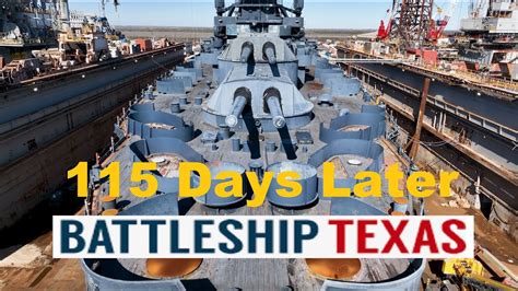 Uss Texas Battleship Texas Bb35 On Christmas Day After 115 Days In Dry
