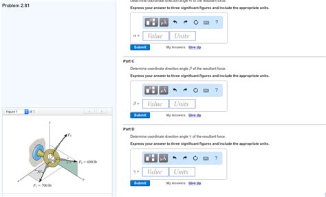 Solved If The Coordinate Direction Angles For F3 860 Lb