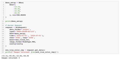 wcsrequest not retrieving image for specific locations python sdk