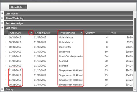 user interaction when sorting records xamdatagrid infragistics wpf
