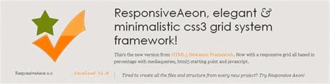 responsive web design frameworks for lazy and savvy developers