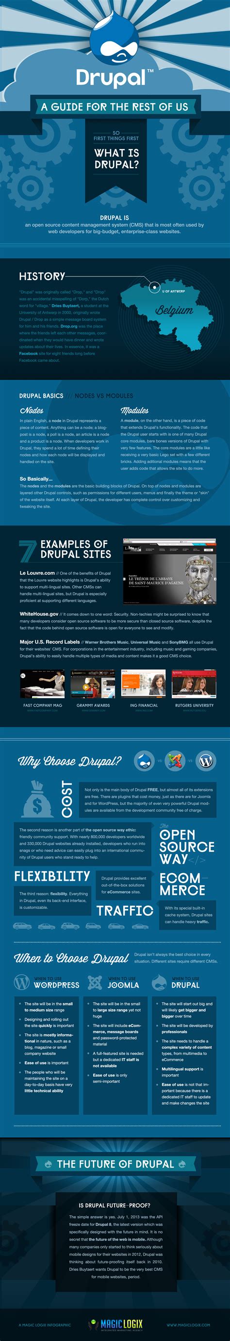 drupal a guide for the rest of us infographic ~ visualistan