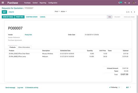 odoo purchase
