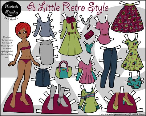 A Contemporary Printable Paper Doll Of A Young Black Woman With A 17