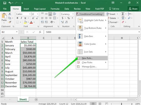 conditional formatting computer applications for managers