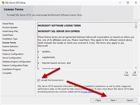 2016 sql server express installation