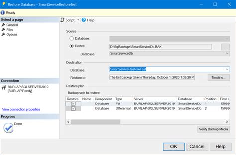 restoring a sql server database after a crash