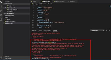 javascript i m facing problem on running mocha test how to resolve