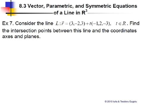 3a Vector Parametric And Symmetric Equations Of A Line In R3