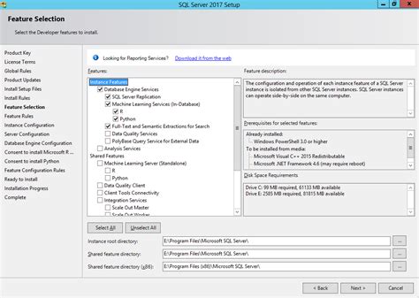 sql server 2017 screenshots e squillace