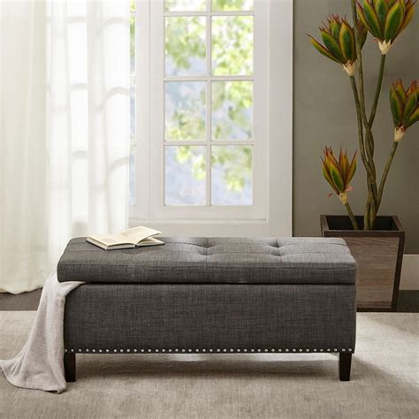 Velvet Storage Benches Solid Wood Entryway Benches With Tufted Flip Top