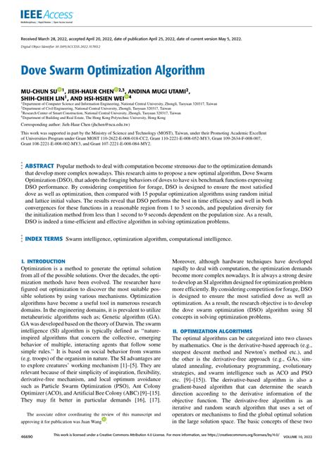 pdf dove swarm optimization algorithm