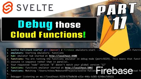 debugging and emulating firebase cloud functions svelte firebase