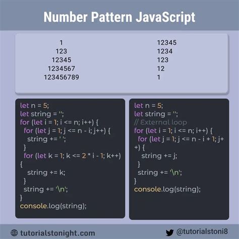 12 number pattern in javascript with code
