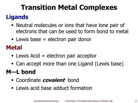 Ppt Chapter 22 Metal Complexes Powerpoint Presentation Free