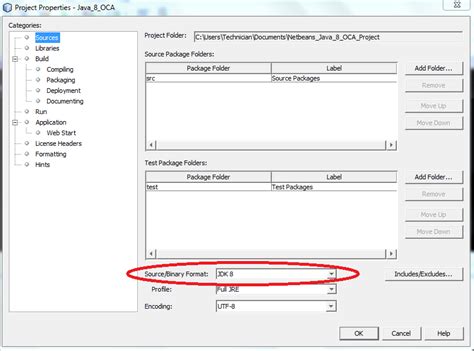 java how can i set the jdk netbeans runs on stack