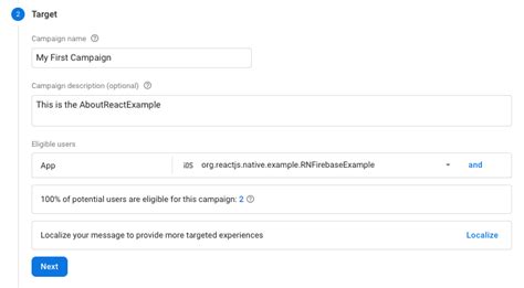 integrate firebase in app messaging in react native for user engagement
