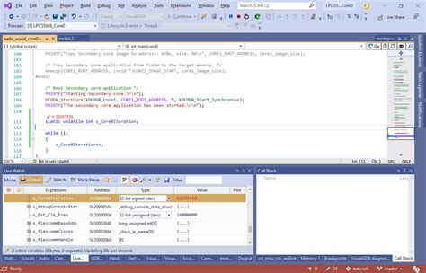 debugging multi core nxp devices with lpc link and visualgdb