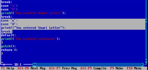 program to check whether a entered letter is vowel or not