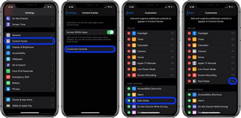 how to add dark mode shortcut on iphone in ios 13 9to5mac