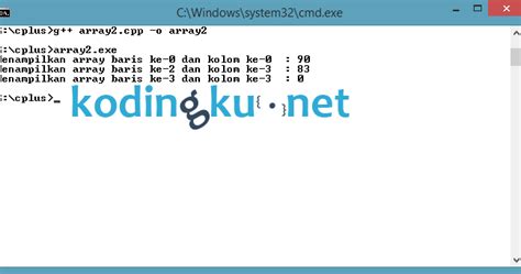 mengenal array multidimensi c tutorial pemrograman