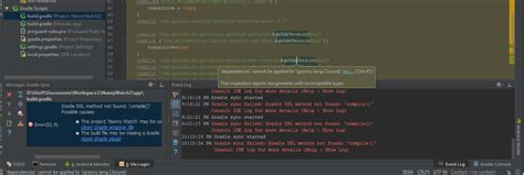 java error 52 0 gradle dsl method not found сompile