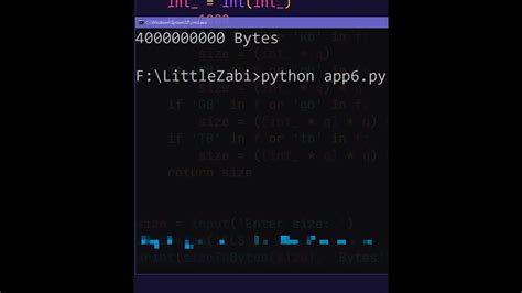 sizes to bytes in python youtube