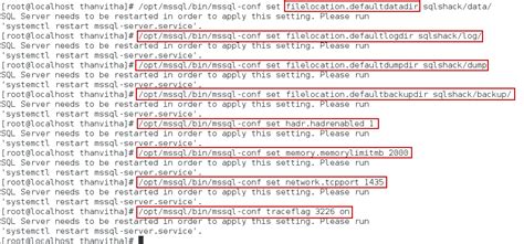 how to configure sql server 2017 on linux with mssql conf