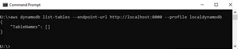 local dynamodb installation and aws cli commands for dynamodb