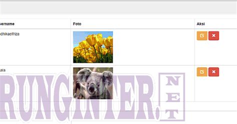 membuat create read update delete image pada php dan mysql warung