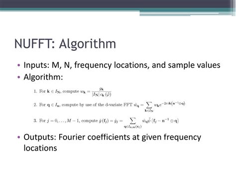 ppt the non uniform fast fourier transform powerpoint presentation