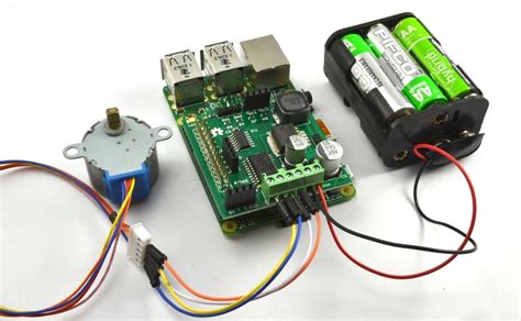 using a 5v stepper motor with the raspirobot board v2 raspberry pi