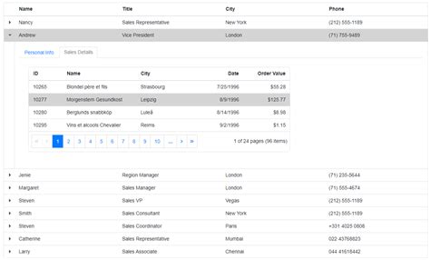 creating a master detail view is easier with blazor datagrid dev