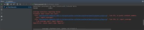 running pytest with cov produces results but fails to import coverage