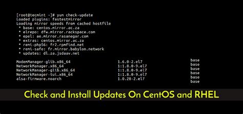 how to check and install updates on centos and rhel