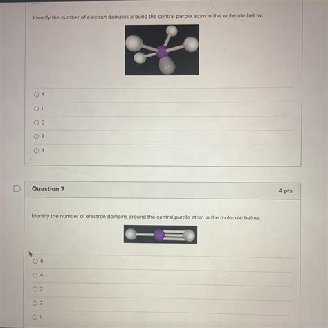 Solved Identify The Number Of Electron Domains Around The