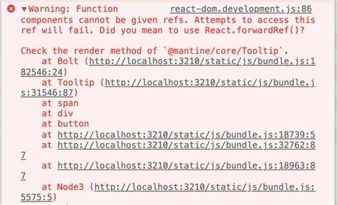 using forwardref in tooltip with typescript results in an error