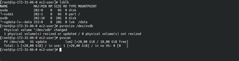 aws extend linux lvm partition with the same amazon ebs volumes