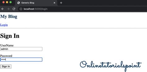 python flask login form example onlinetutorialspoint