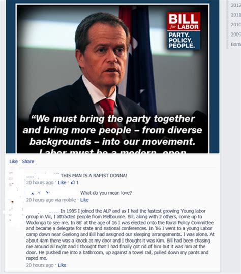 bill shorten accused of raping 16 year old girl in 1986