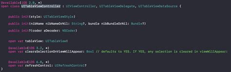 ios apple documentation and xcode header file does not fully