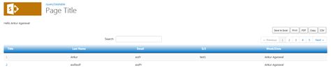 sharepoint blog bind sharepoint list to jquery datatable