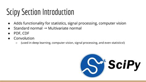 scipy section intro deep learning prerequisites the