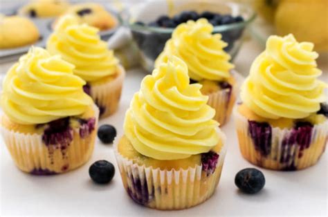 Lemon Blueberry Cupcakes With Lemon Buttercream Frosting Two Sisters