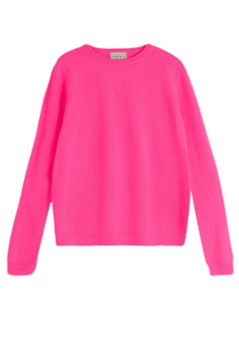 Jumper 1234 Split Crew Cashmere Jumper Neon Pink