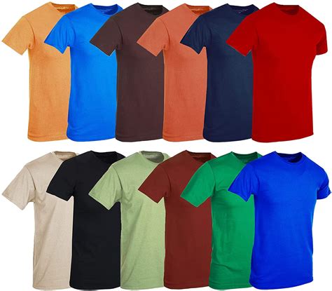 Billionhats 12 Pack Plus Size Men Cotton T Shirt Bulk Big Tall Short