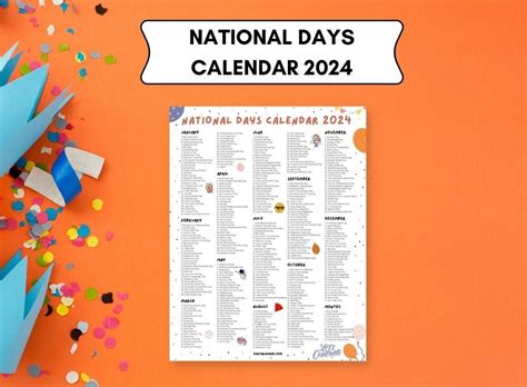 2024 National Days Calendar Moria Tierney
