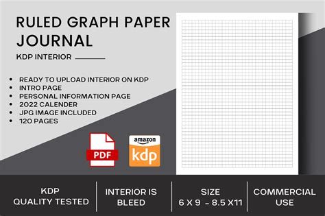 Kdp Interior Ruled Graph Paper Book Graphic By Rahatkdp · Creative Fabrica