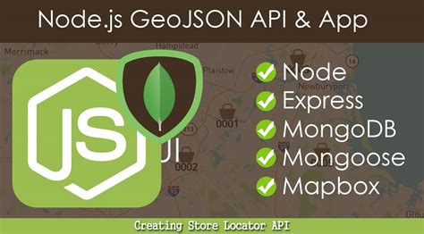 node express mongodb geojson api and app creating store