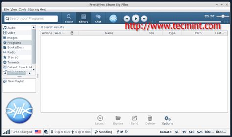 frostwire library view tecmint linux howtos tutorials